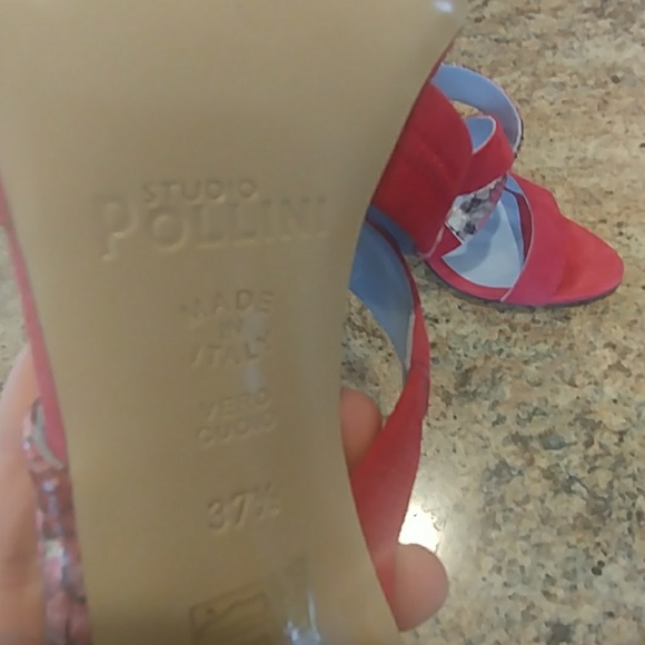 Studio Pollini | Shoes | Studio Pollini 37 2 75 Red High Heel Shoes ...